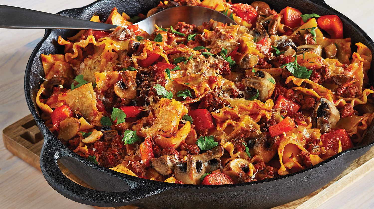 Beef & Mushroom Skillet Lasagna – West IGA