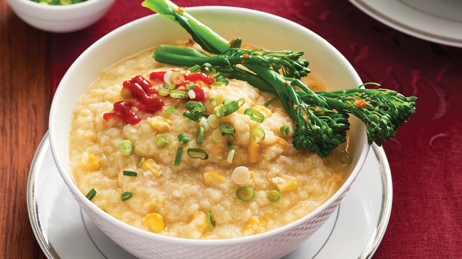 Corn Congee with Broccolini – West IGA